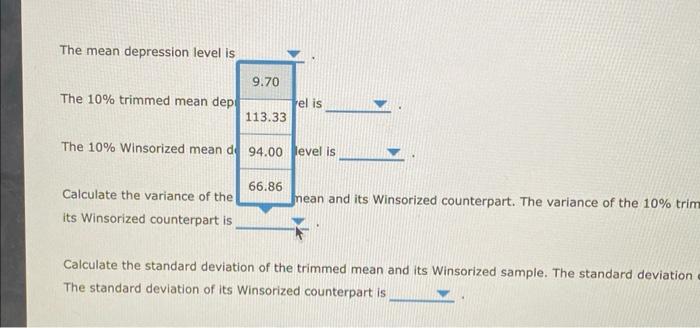 Solved 10. Winsorized variance and standard deviation The | Chegg.com
