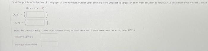 Solved Find the points of inflection of the greph of the | Chegg.com