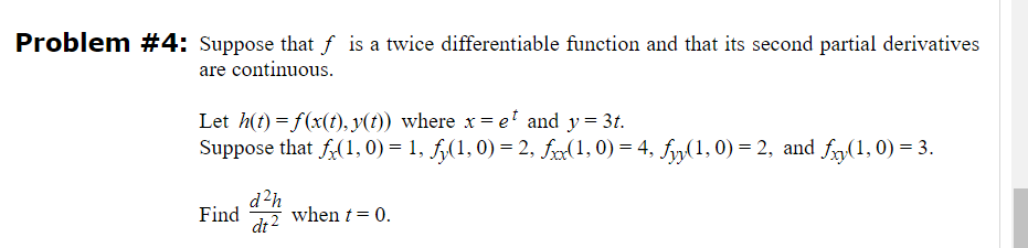 Solved Problem 4 Suppose That F ﻿is A Twice Differentiable