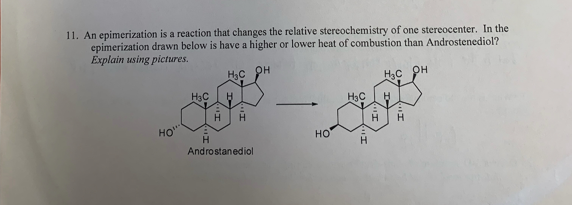 Solved An epimerization is a reaction that changes the | Chegg.com