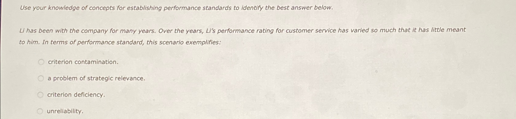 Solved Use your knowledge of concepts for establishing | Chegg.com