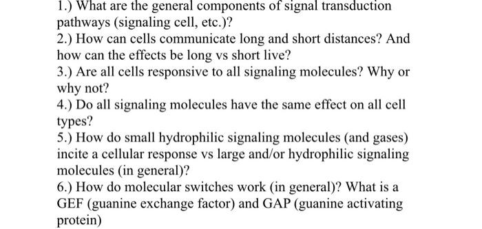 Solved 1.) What are the general components of signal | Chegg.com