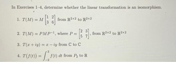 Solved In Exercises 1-4, determine whether the linear | Chegg.com
