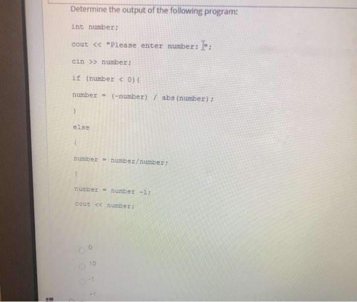 Solved Determine the output of the following program: int | Chegg.com