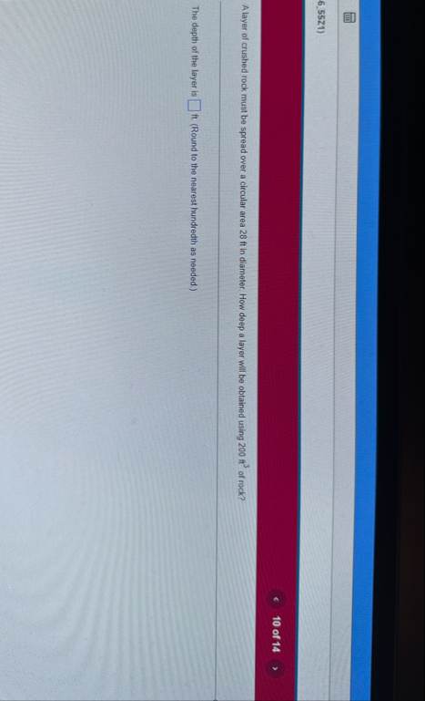 Solved 6_5521)10 ﻿of 14A layer of crushed rock must be | Chegg.com