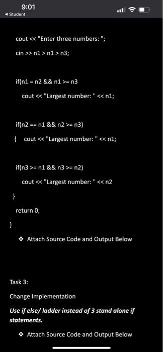 Solved Task 2: Debug Output highest of three inputs. | Chegg.com