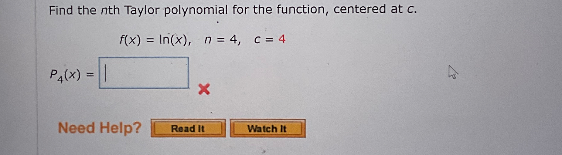 Solved Find the nth Taylor polynomial for the function, | Chegg.com