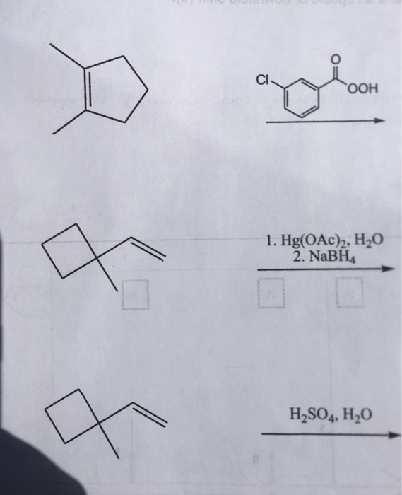 Solved D opo la OOH 1. Hg(OAc)2, H20 2. NaBH4 H2SO4, H20 | Chegg.com