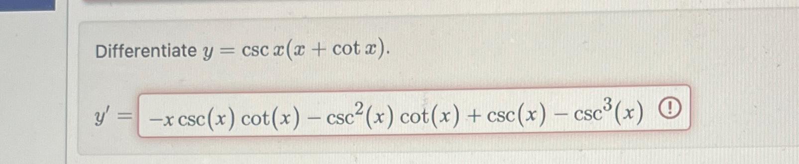Differentiate | Chegg.com