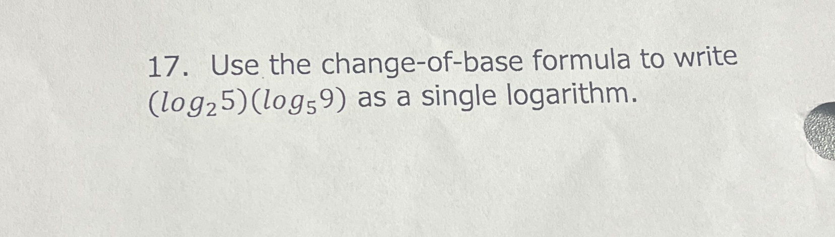 Solved Use the change-of-base formula to write | Chegg.com