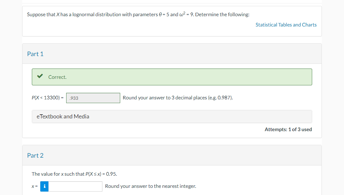 Solved Suppose X Has A Lognormal Distribution With