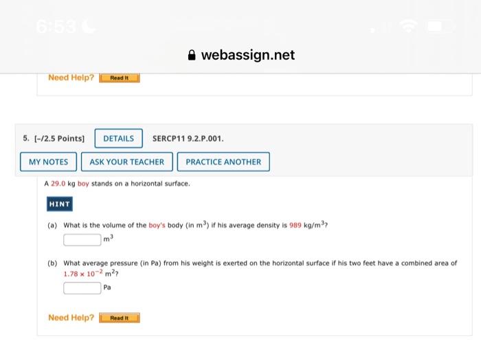 Solved webassign.net Need Help? Read it 5. [-/2.5 Points) | Chegg.com
