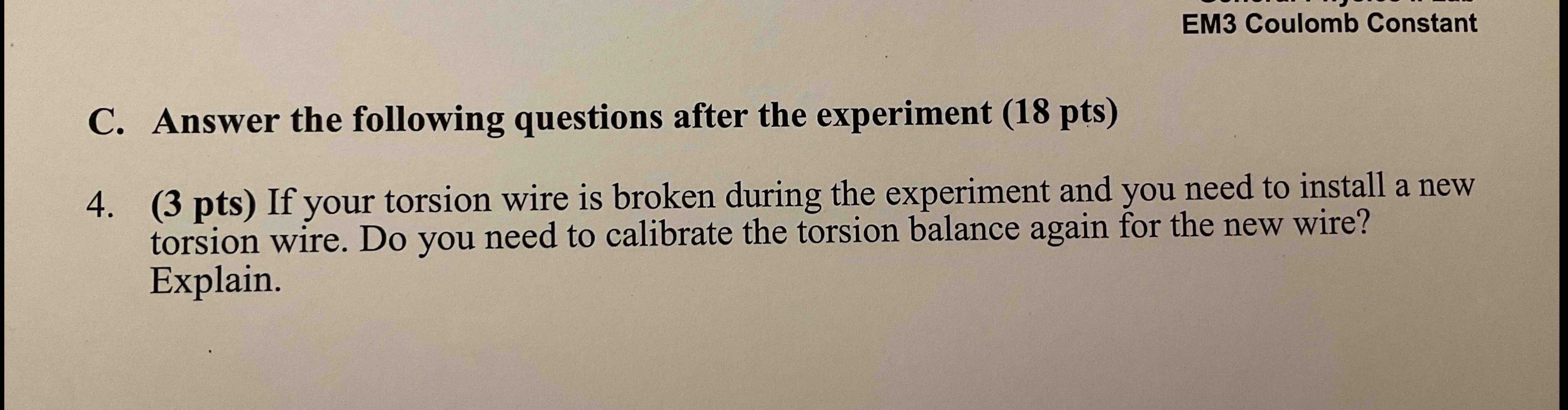 Solved EM3 ﻿Coulomb ConstantC. ﻿Answer the following | Chegg.com