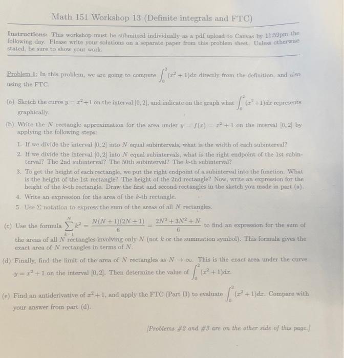 Solved Instructions: This worishop must be submitted | Chegg.com