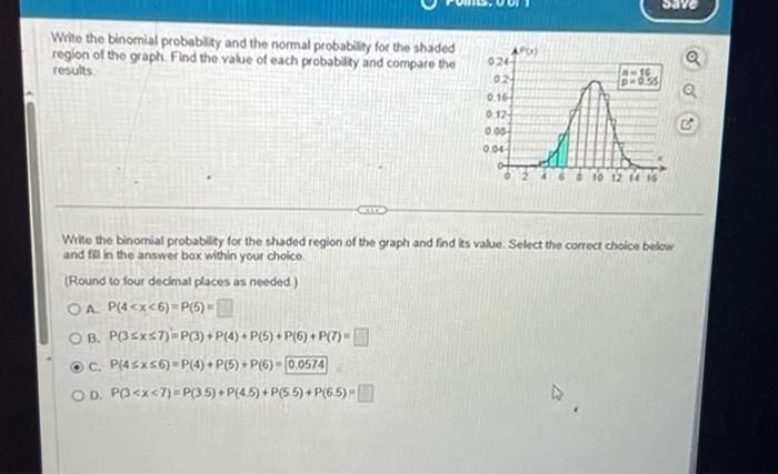 Solved Write the binomial probability and the normal | Chegg.com