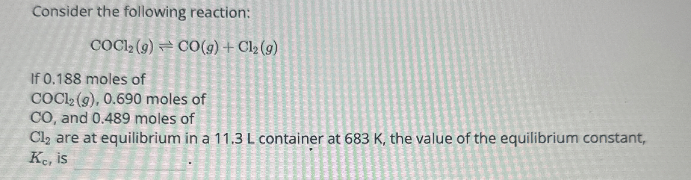Solved Consider the following | Chegg.com