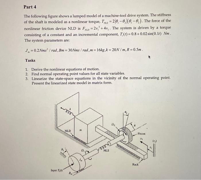 Solved The following figure shows a lumped model of a | Chegg.com
