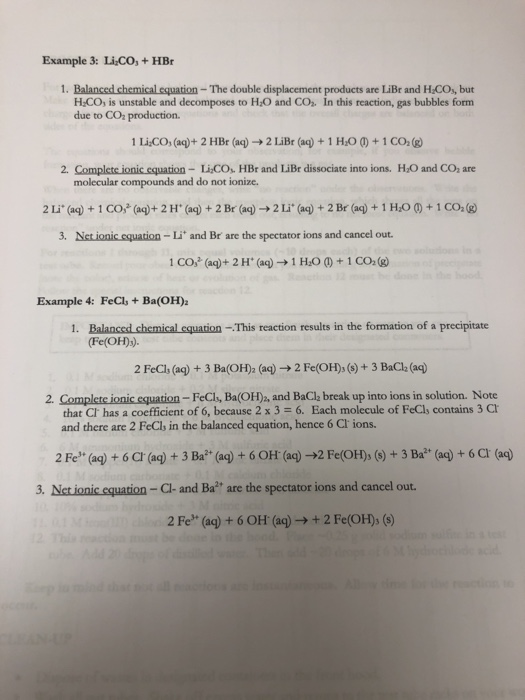 Solved Name Experiment O UBLE DISPLACEMENT REACTIONS In this | Chegg.com