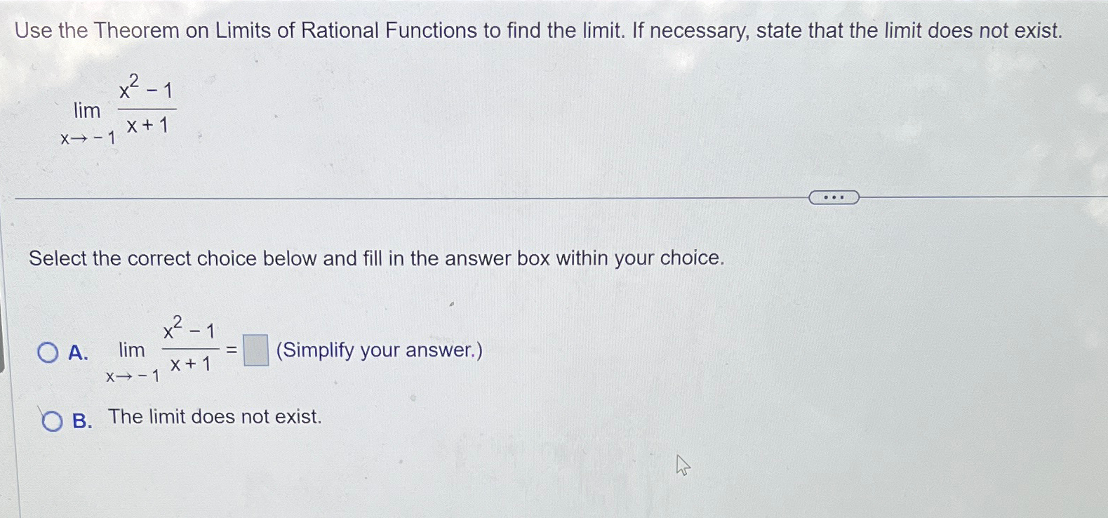Solved Use the Theorem on Limits of Rational Functions to | Chegg.com