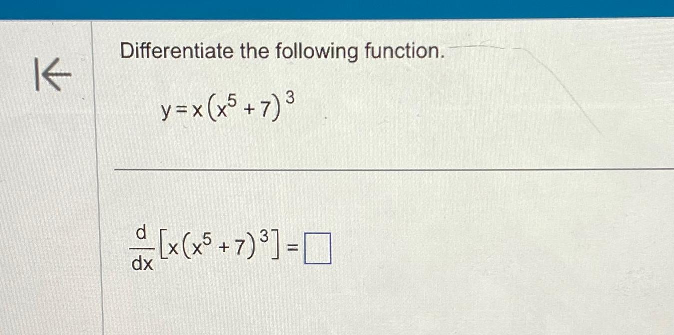 Solved Differentiate the following | Chegg.com
