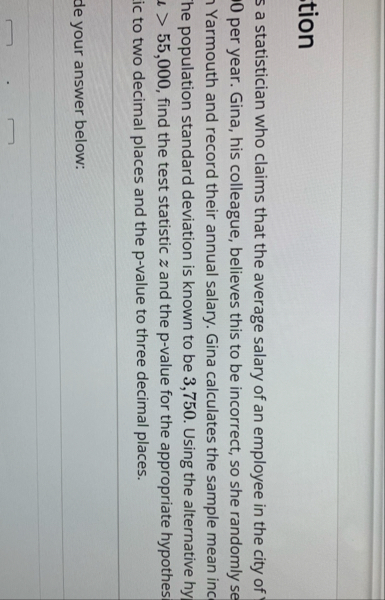 Solved tion5 ﻿a statistician who claims that the average | Chegg.com