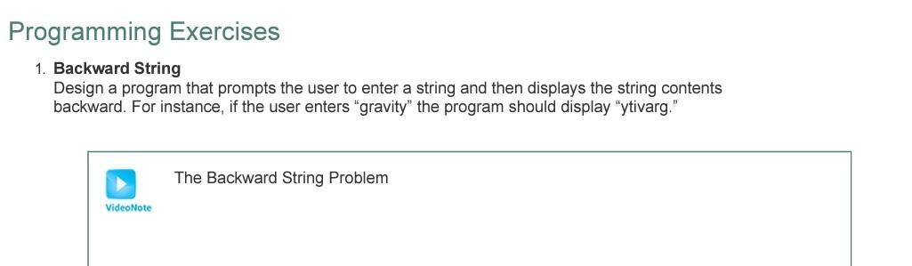 Reference Programming Exercise 1 on page 620. Build a | Chegg.com Reference Programming Exercise 1 on page 620. Build a | Chegg.com