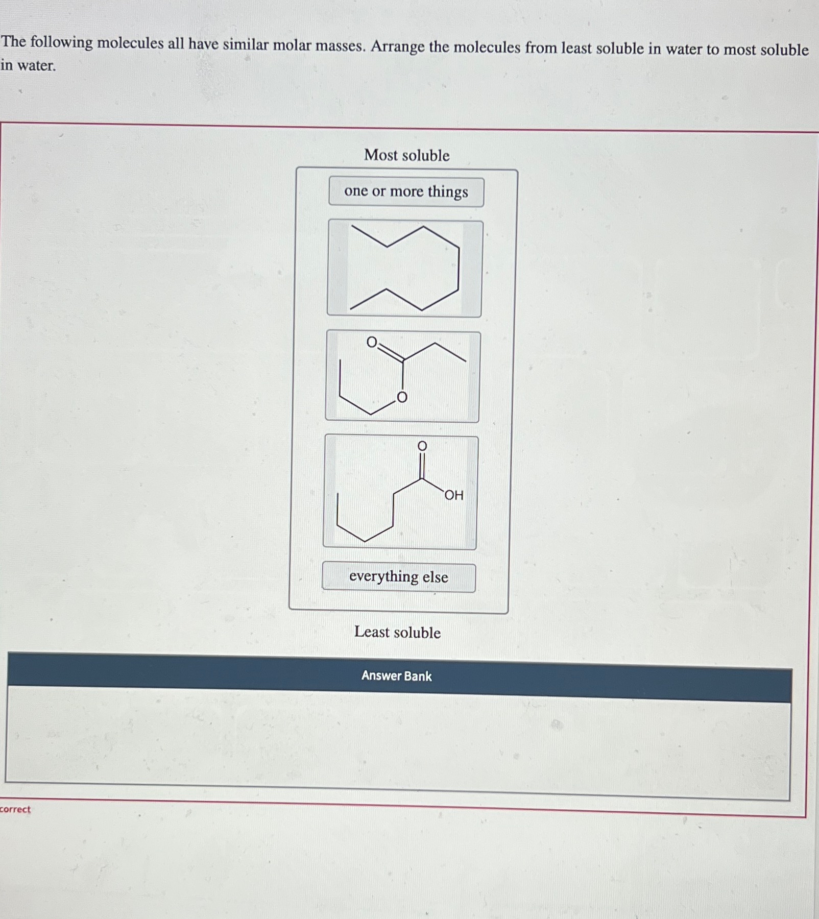 Solved The following molecules all have similar molar | Chegg.com