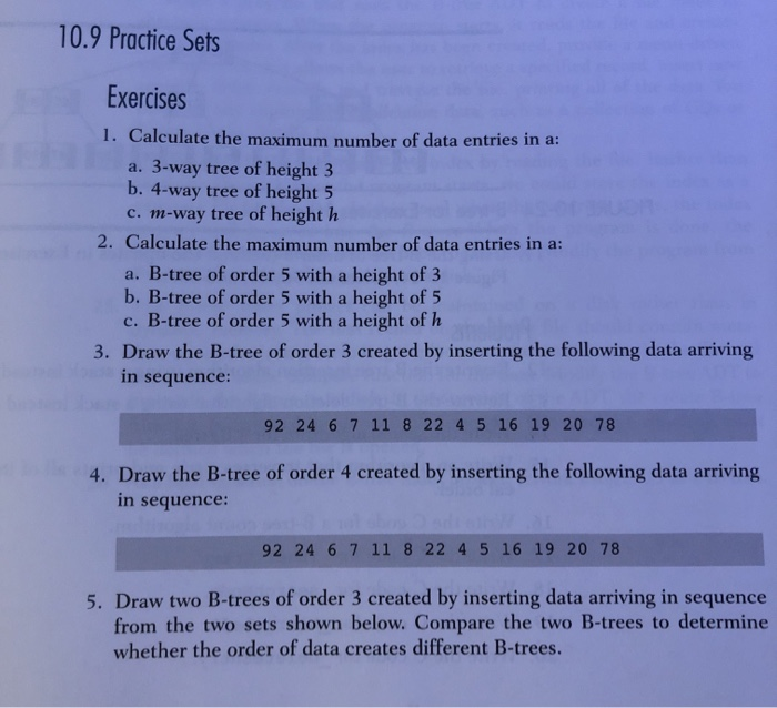 Solved 10.9 Practice Sets Exercises 1. Calculate the maximum | Chegg.com