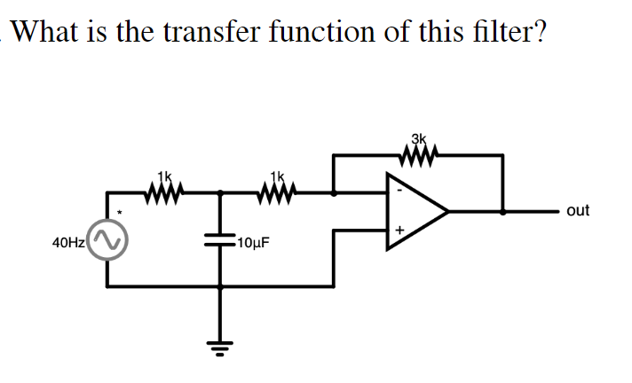 What is the transfer function of this filter? | Chegg.com