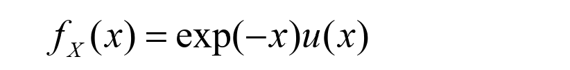 Solved fx(x)=exp(-x)u(x)Consider an exponential random | Chegg.com