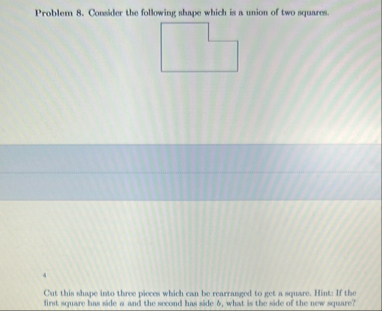 [Solved]: Consider the following shape which is a union of