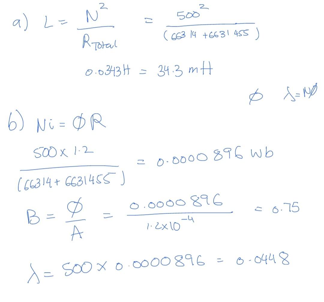 Solved The inductor of Fig. 1has a core of uniform circular | Chegg.com