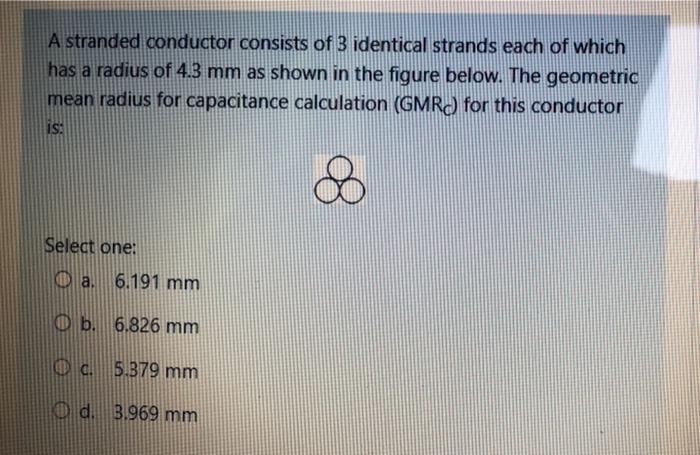 Solved A stranded conductor consists of 3 identical strands | Chegg.com