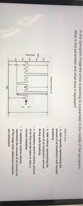 Solved In this Spirogram image the arrow is pointing to a | Chegg.com
