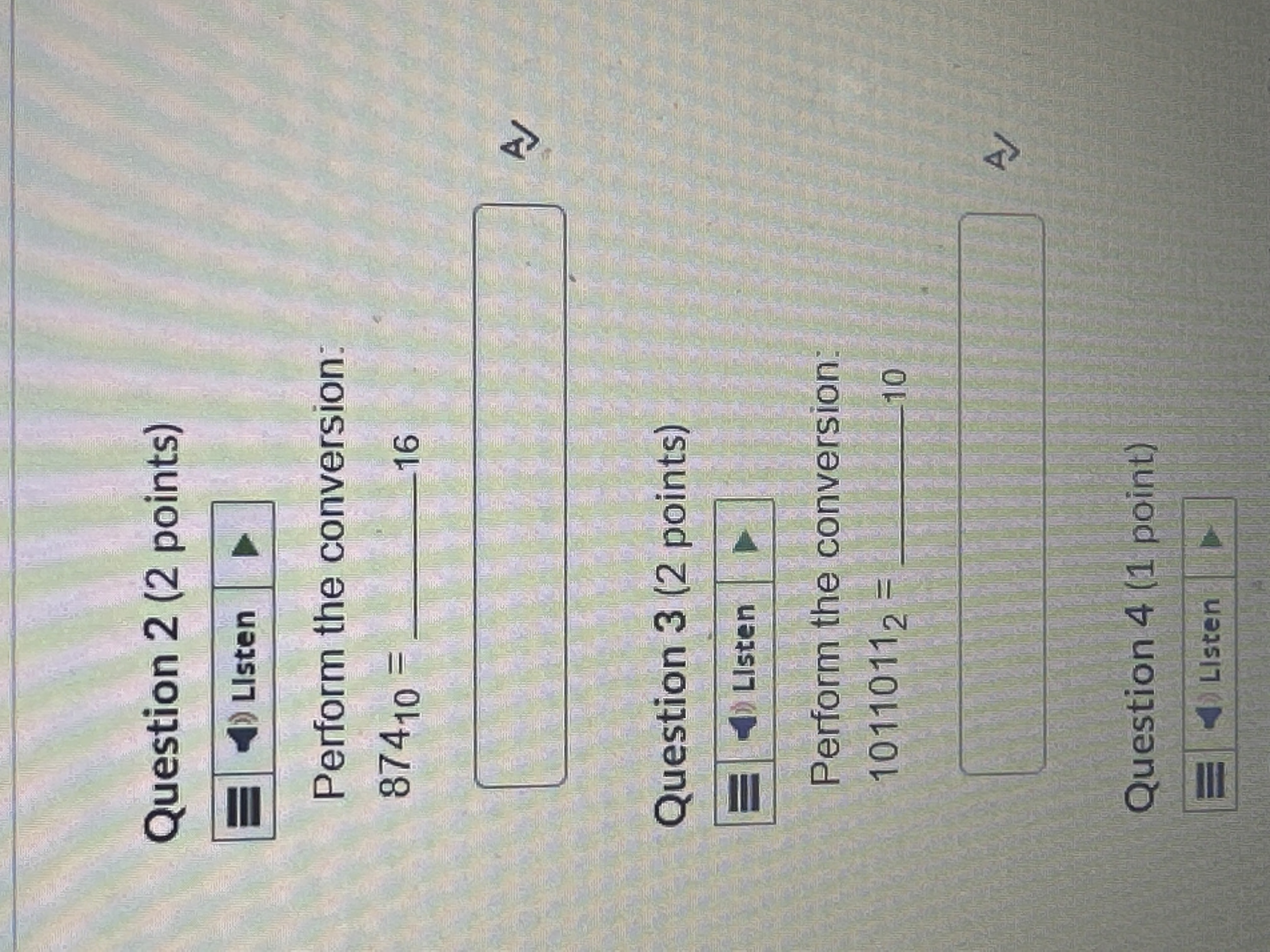 Solved Question 2 (2 ﻿points)Perform the | Chegg.com