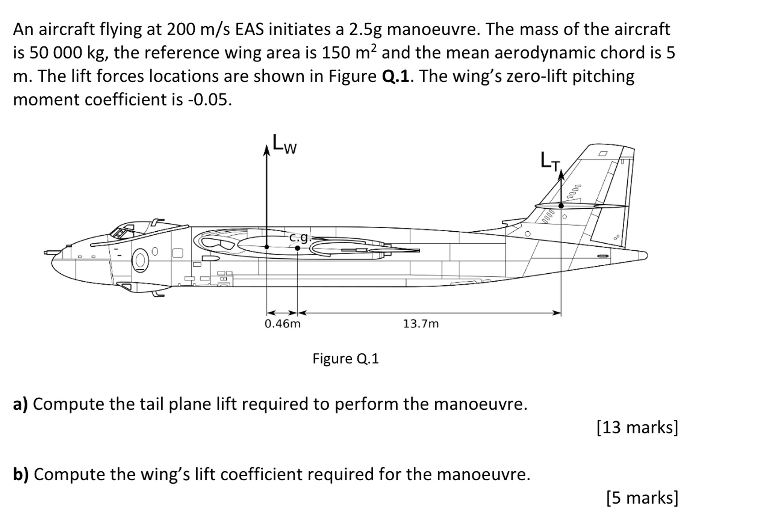 Solved An aircraft flying at 200ms ﻿EAS initiates a 2.5g | Chegg.com