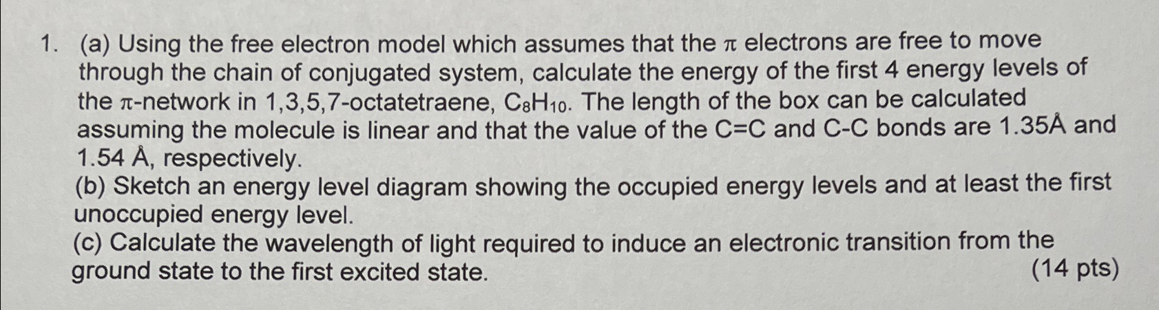 Solved (a) ﻿Using the free electron model which assumes that | Chegg.com