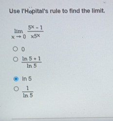 Solved Use l'Hopital's rule to find the | Chegg.com