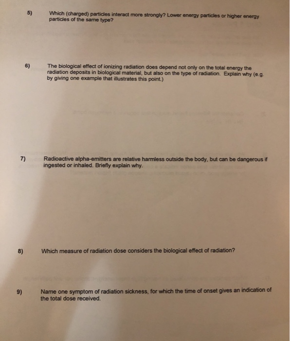 Solved 5) Which (charged) partides interact more strongly? | Chegg.com