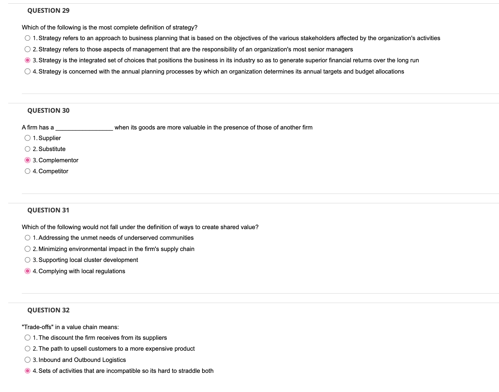 Solved Please answer all: QUESTION 29Which of the following | Chegg.com