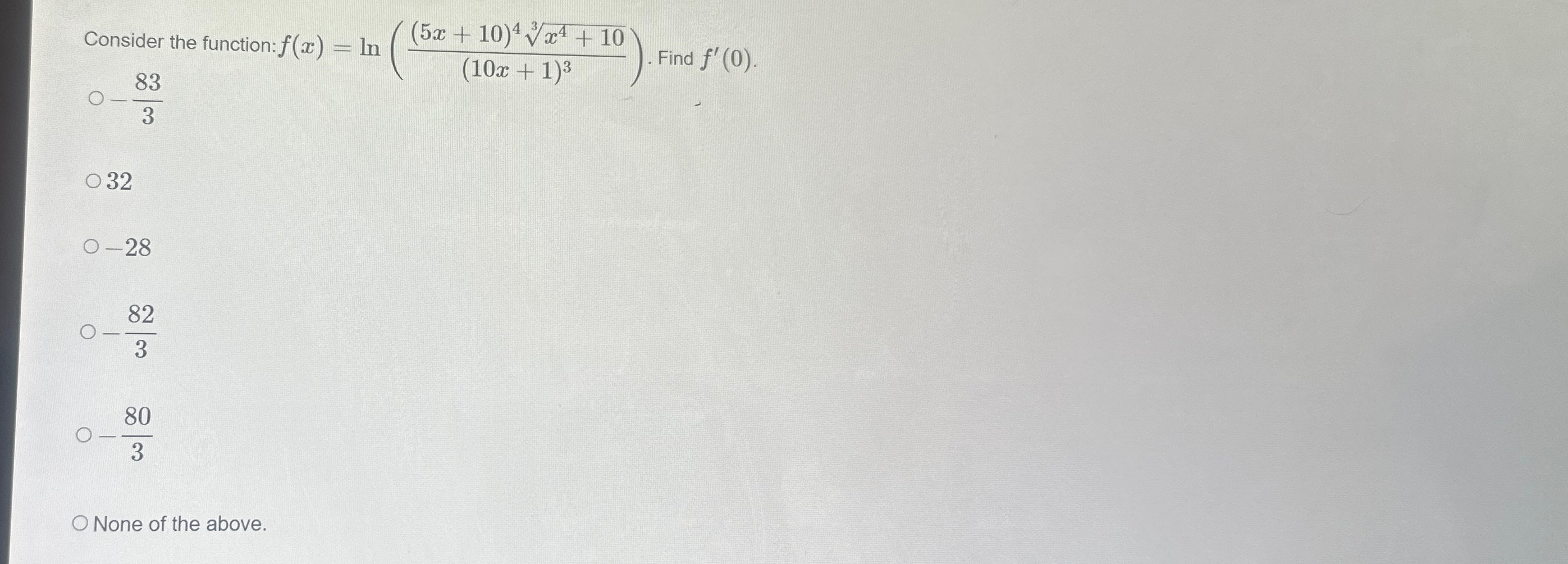 Solved Consider the function: | Chegg.com