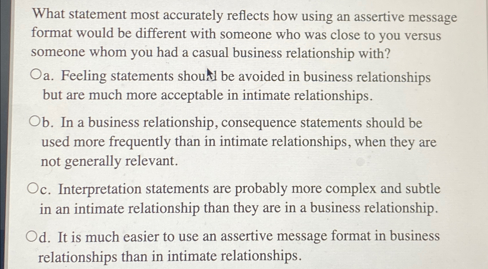Solved What statement most accurately reflects how using an | Chegg.com