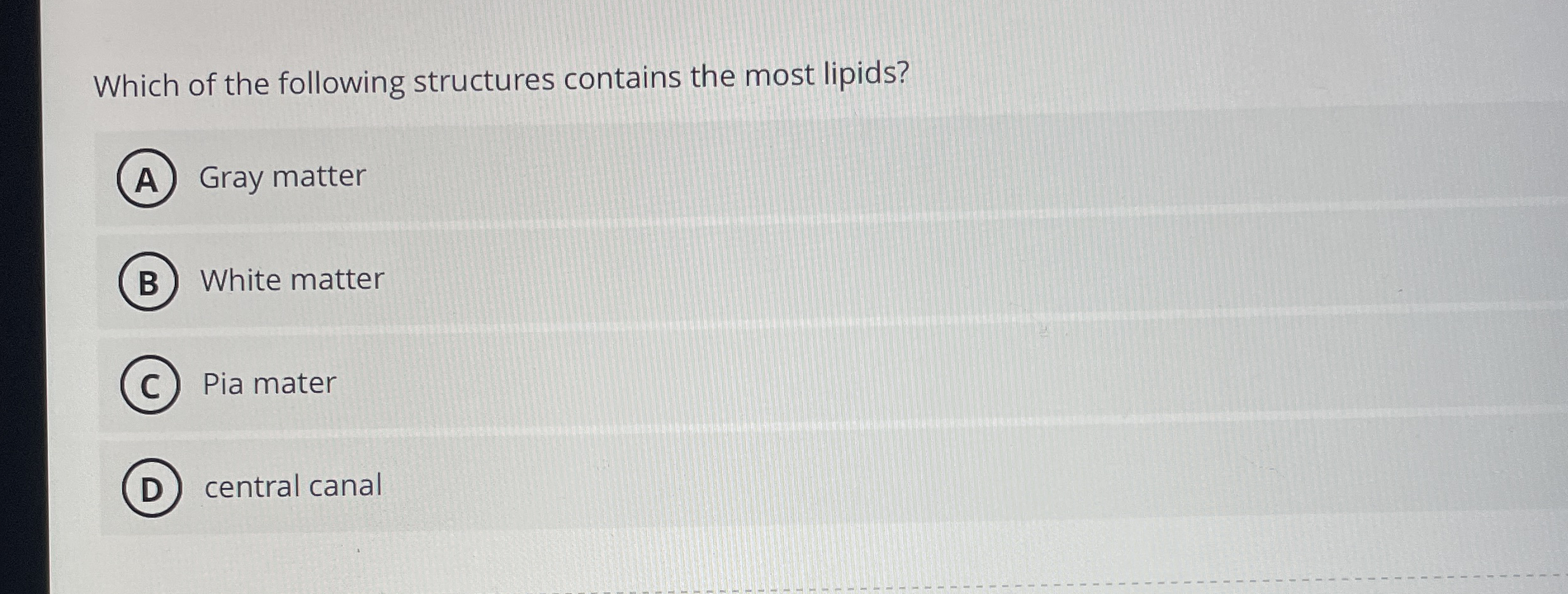 High Quality SOLUTION Which of the following structures contains the most | Chegg.com