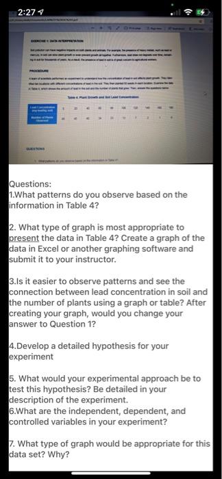 2:274 Questions: 1.What patterns do you observe based | Chegg.com