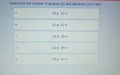 Solved Determine the number of protons ( ﻿p ) ﻿and electrons | Chegg.com
