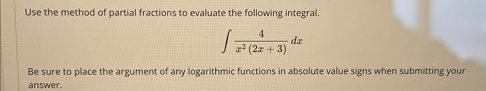 Solved Use the method of partial fractions to evaluate the | Chegg.com