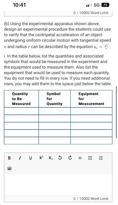 Solved (b) Using the experimental apparatus shown above, | Chegg.com