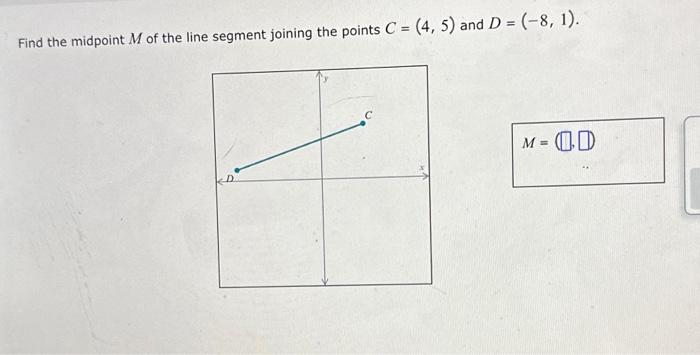 Find the midpoint M of the line segment joining the | Chegg.com