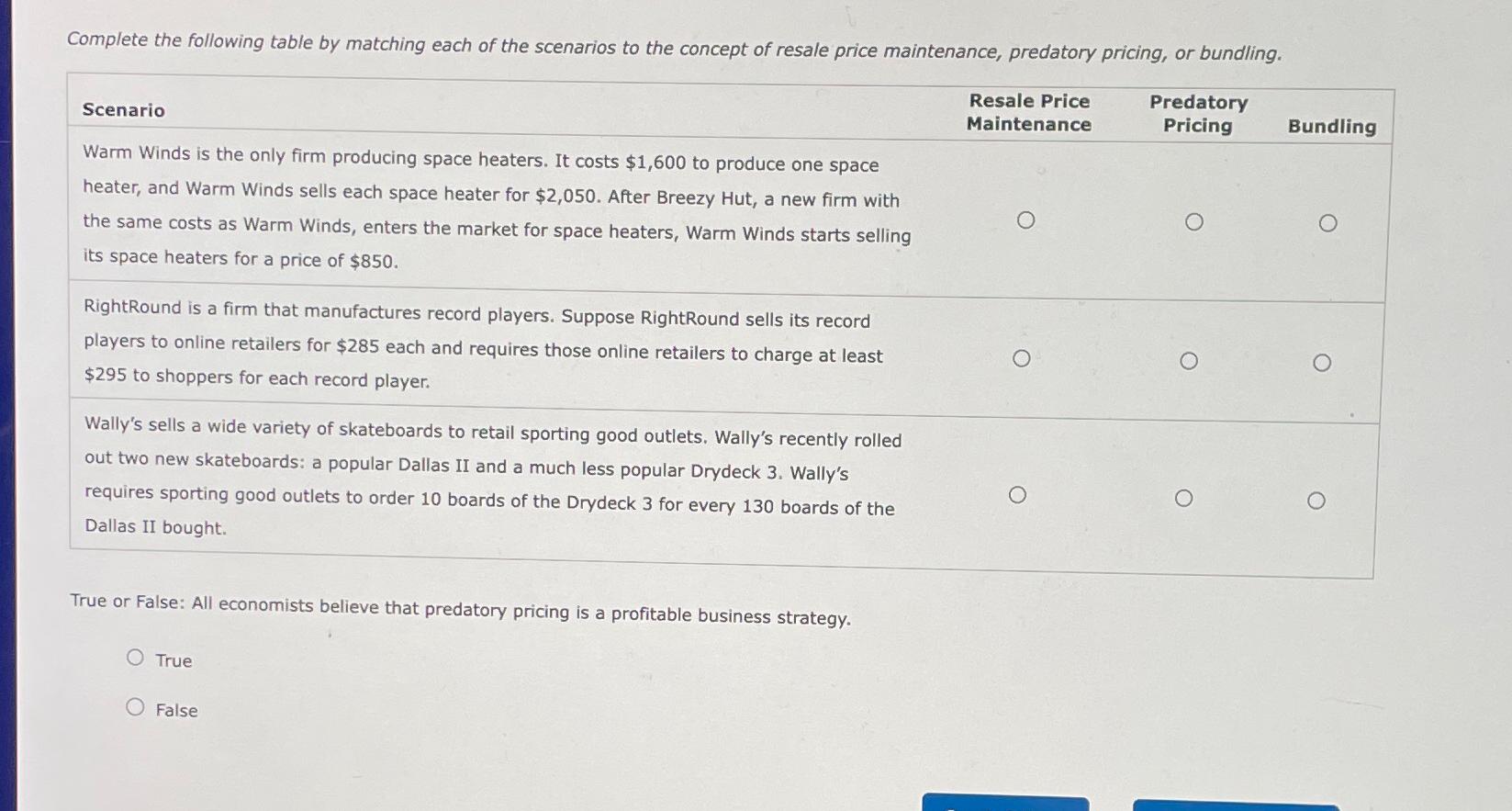 Solved Complete the following table by matching each of the | Chegg.com