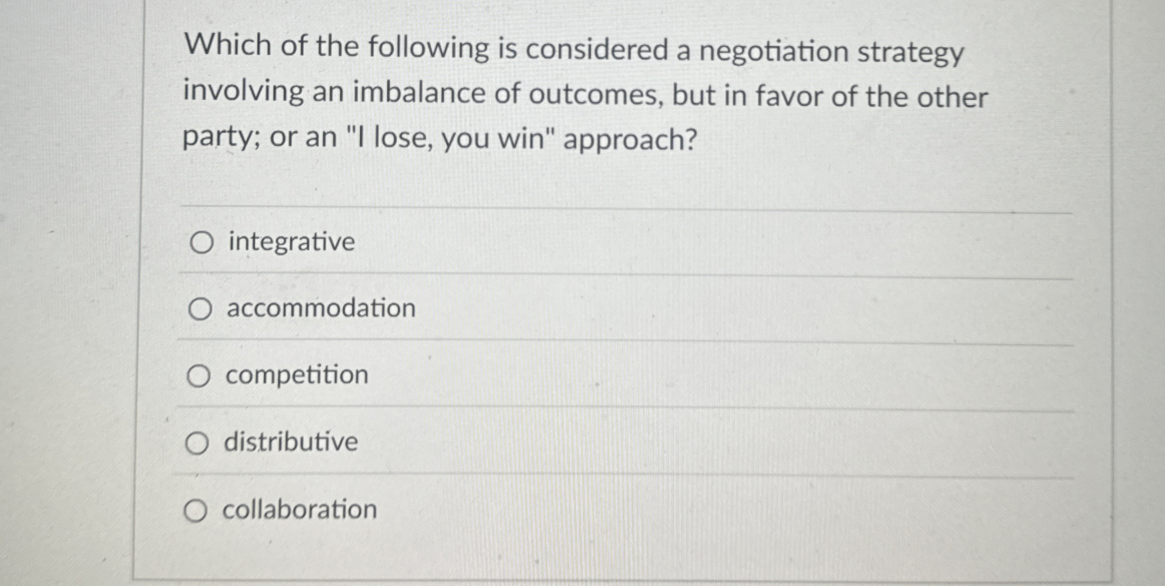 Solved Which of the following is considered a negotiation | Chegg.com